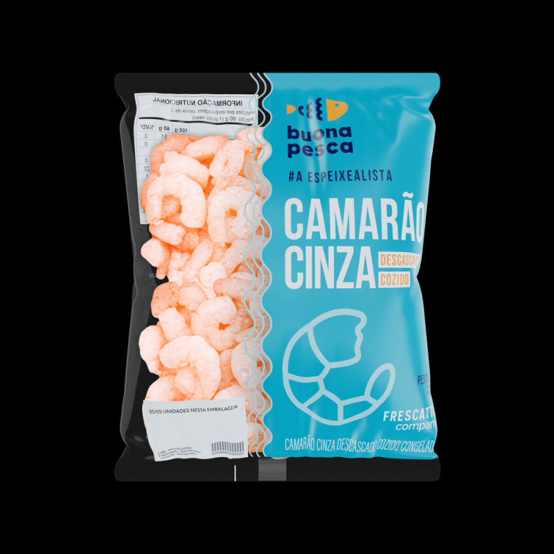 Camarão Cinza Descascado Cozido 200g